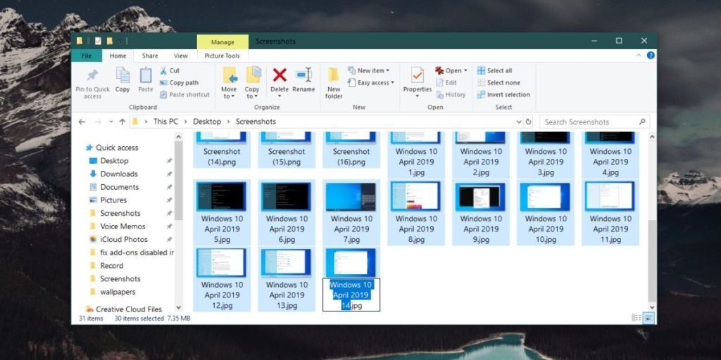 How to rename files to parent folder name on Windows 10