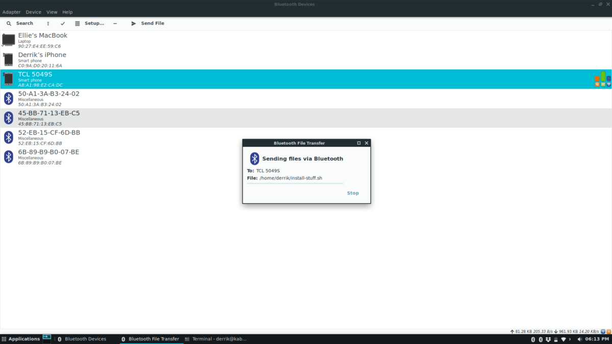 How To Share Files Over Bluetooth On Linux