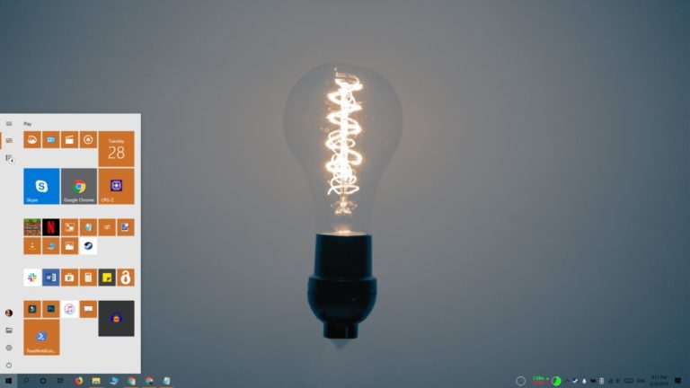 How to get taskbar color with the Light theme on Windows 10 1903