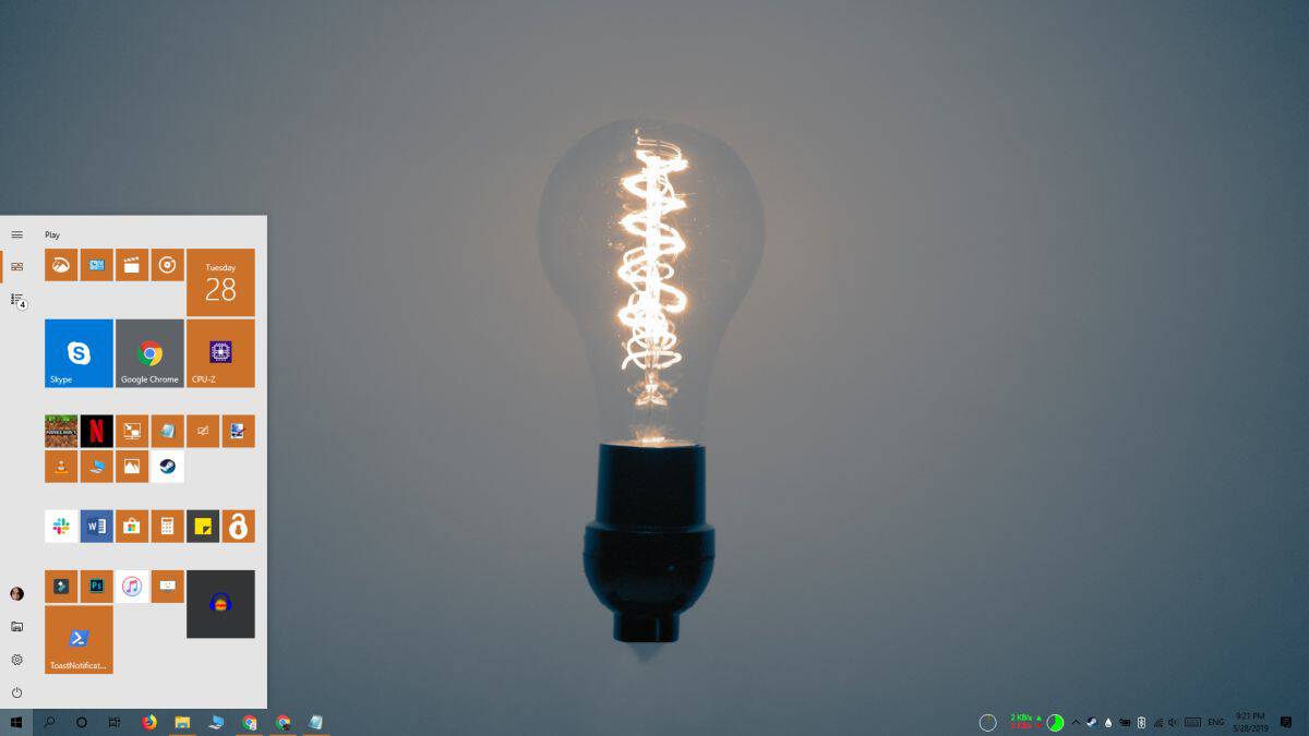 How to get taskbar color with the Light theme on Windows 10 1903