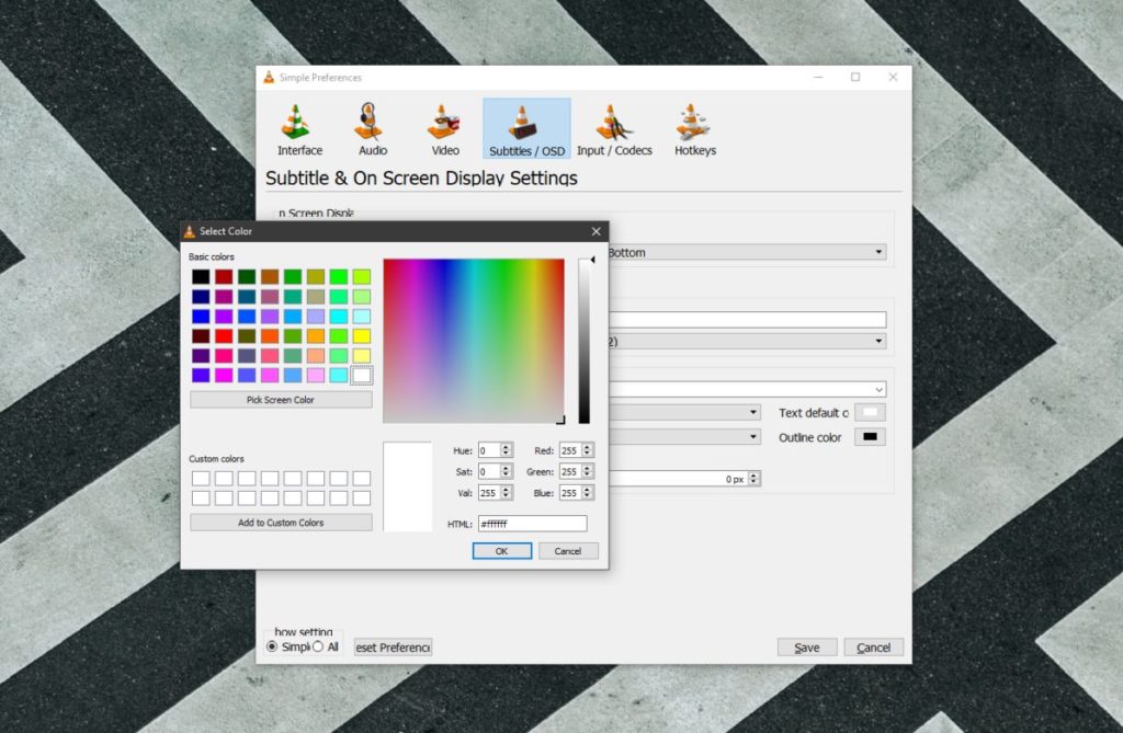 How to customize subtitles in VLC player on Windows 10
