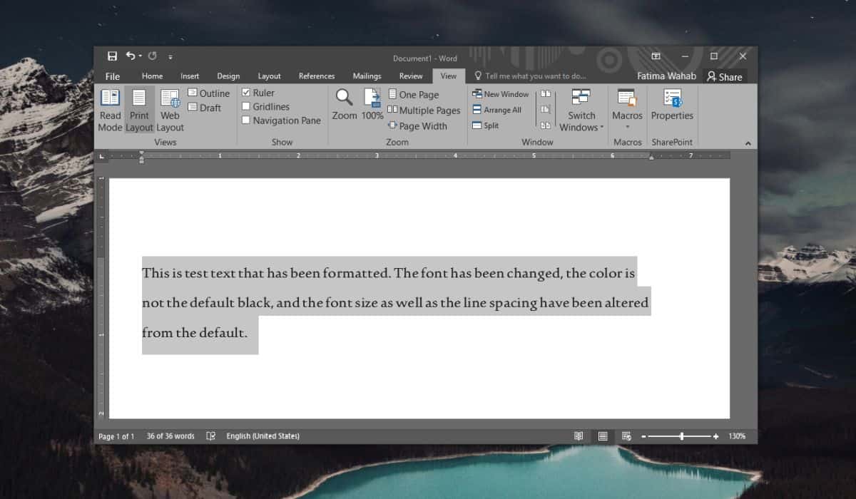 How to view text formatting details in Microsoft Word
