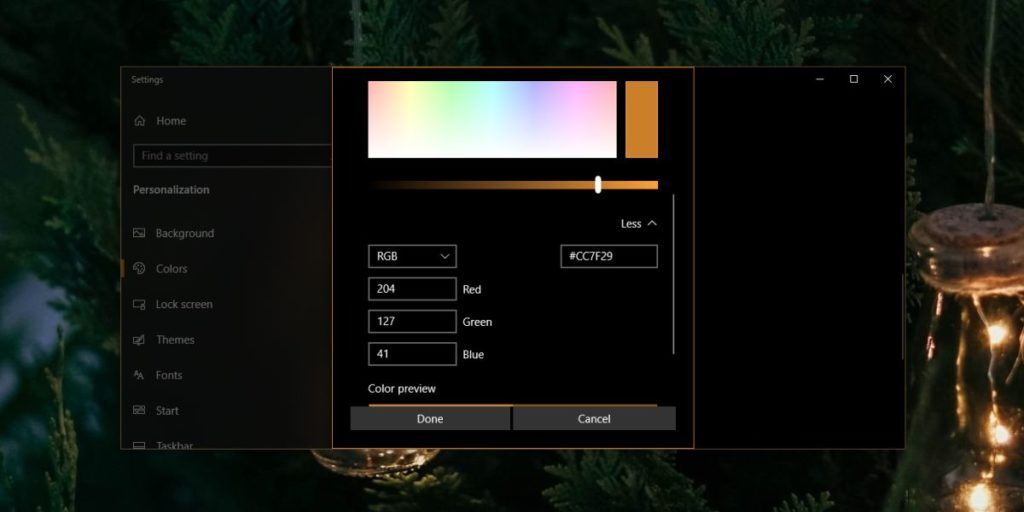 How to set accent color to cursor color on Windows 10