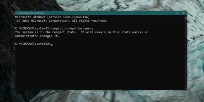 How to check for and disable compactOS on Windows 10