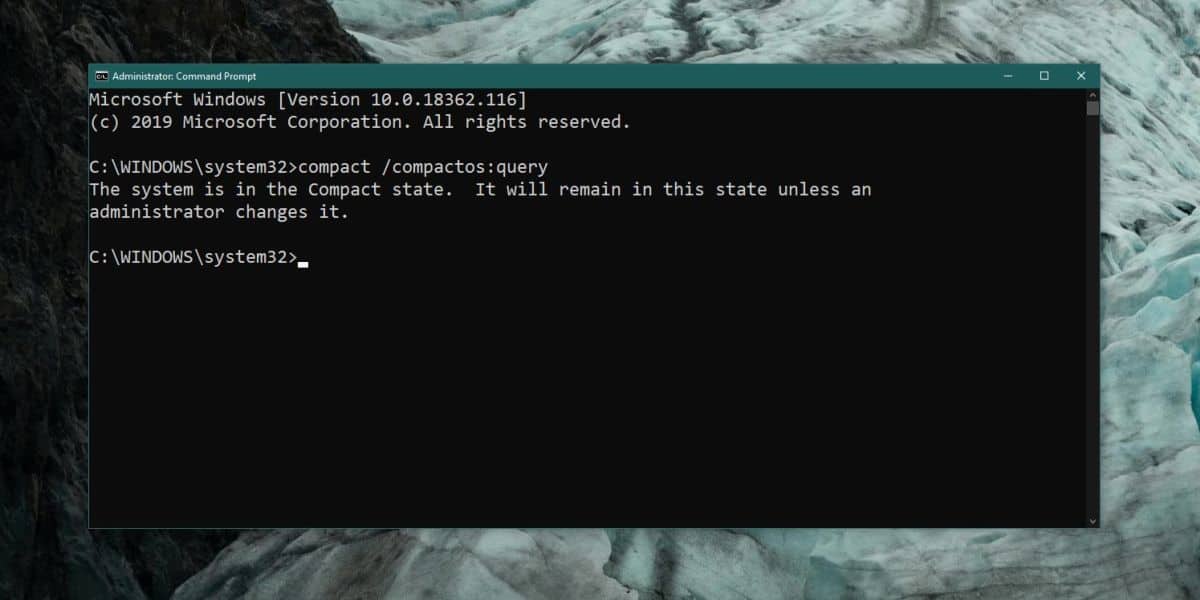 How to check for and disable compactOS on Windows 10