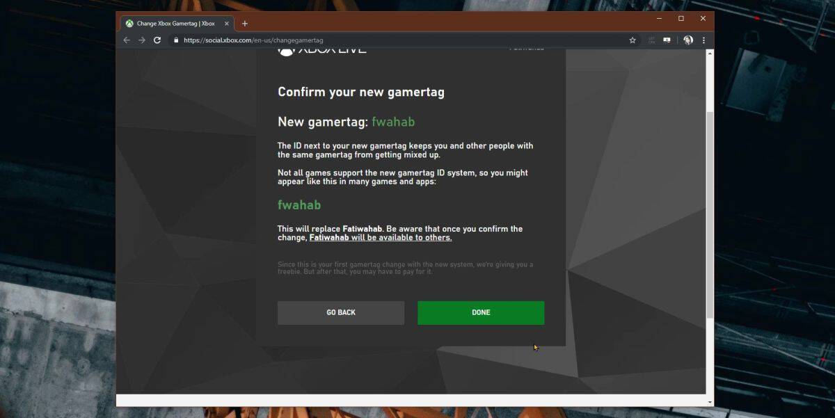 How to change an Xbox gamer tag