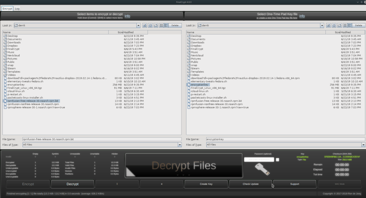 How to encrypt files with FinalCrypt on Linux