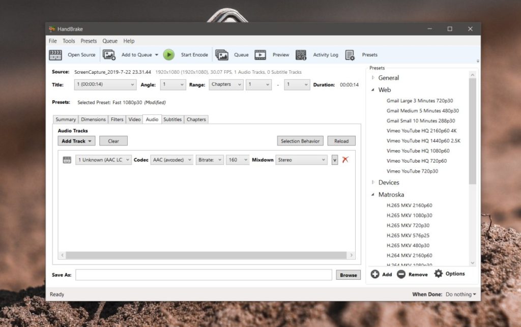 How to compress videos on Windows 10 with Handbrake