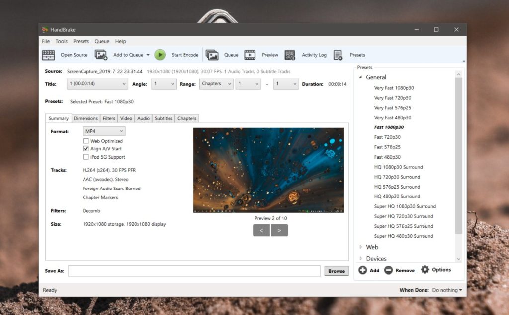 How to compress videos on Windows 10 with Handbrake