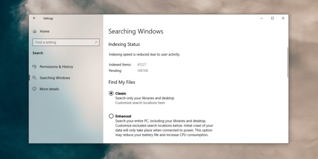 How to search other drives from Windows search on Windows 10