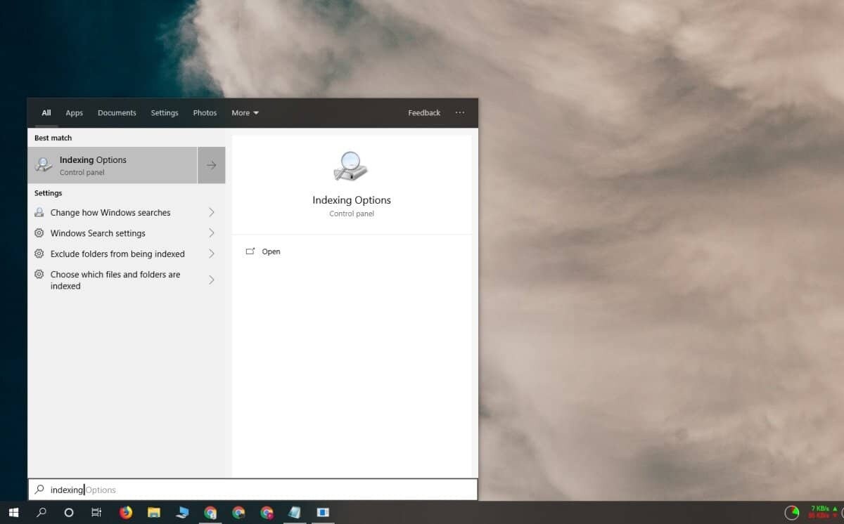 How to search other drives from Windows search on Windows 10