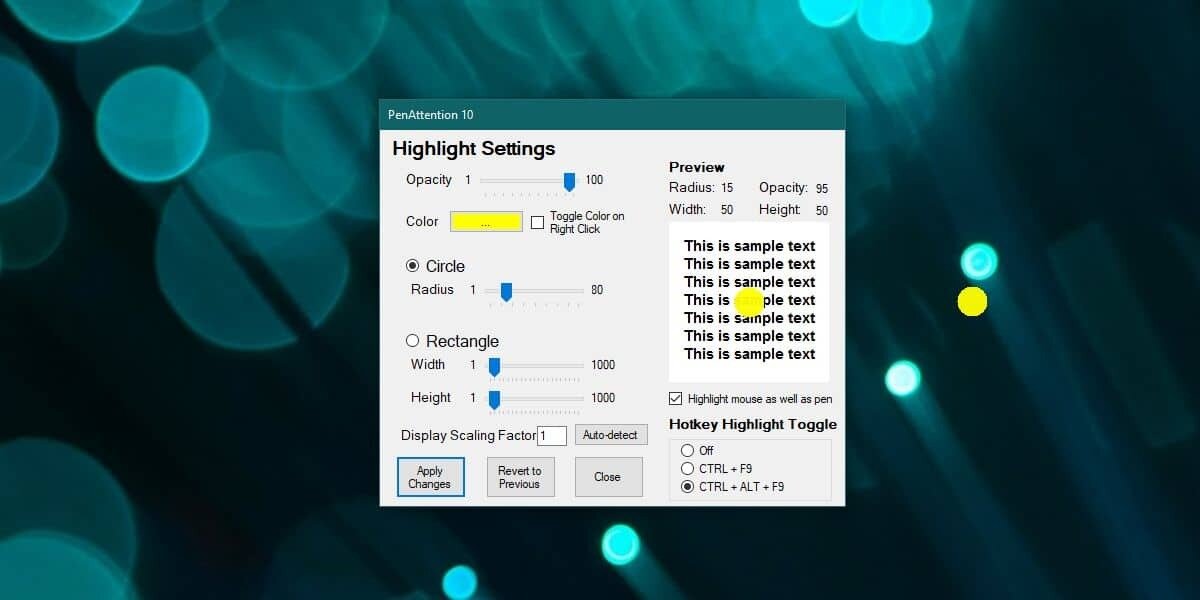 How to add a cursor highlighter on Windows 10