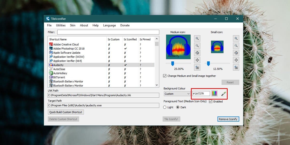 How to match app tile color with Start Menu on Windows 10
