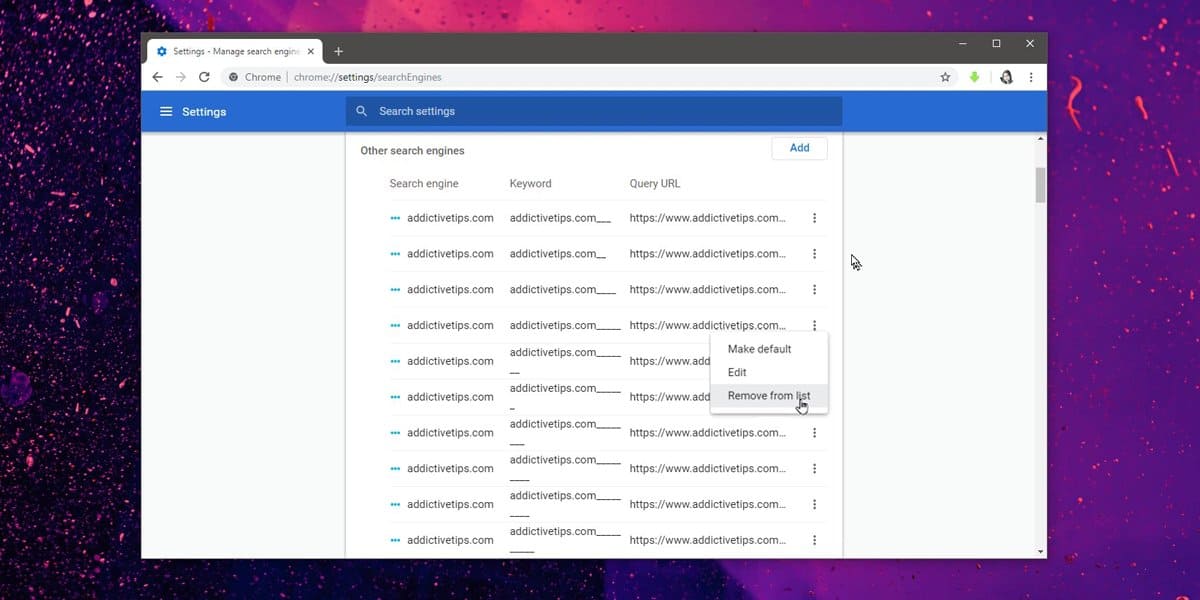 How to fix trailing underscores at the end of URLs in Chrome