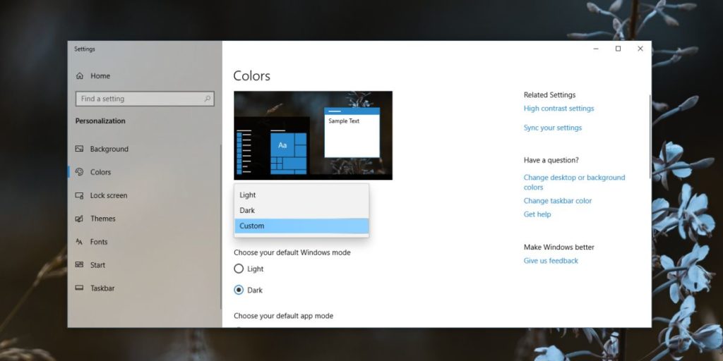 How to set light theme for apps with Windows 10 dark theme