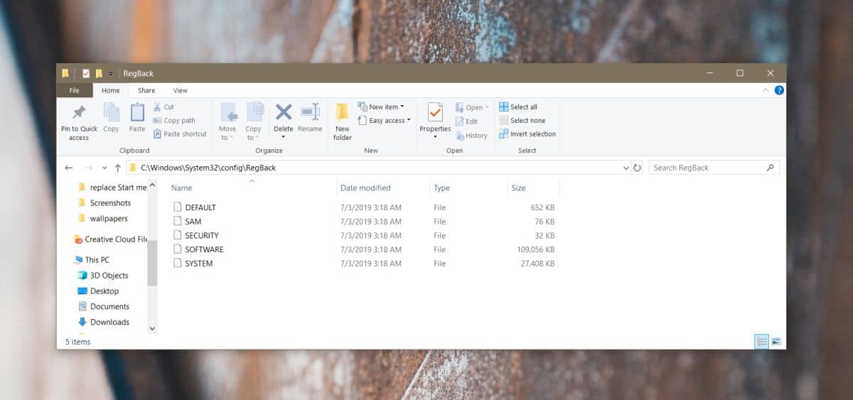 How to enable Registry back up on Windows 10