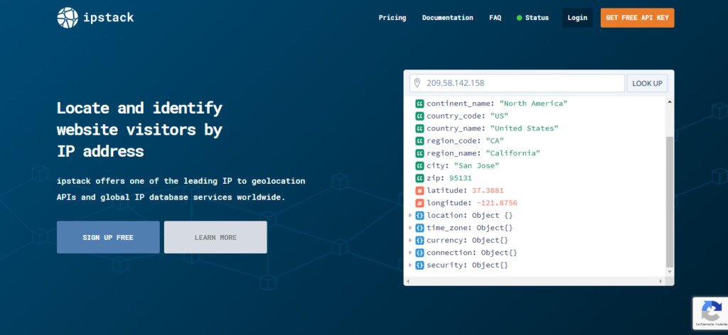 Free website visitors geolocation with the ipstack API (Review)