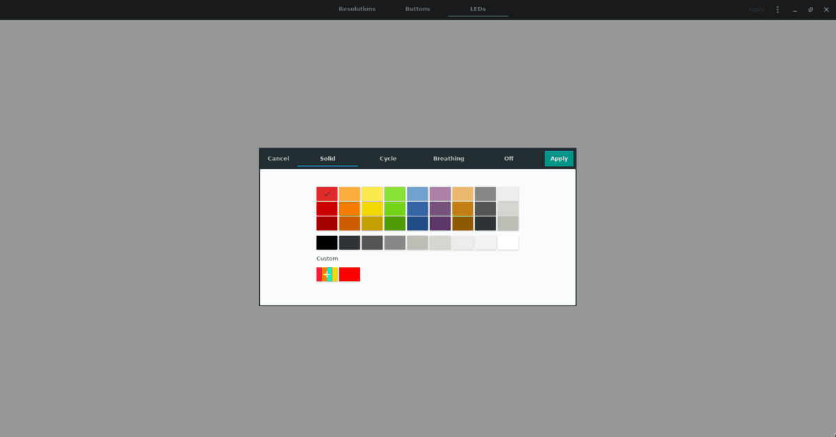 How to change the LED on a Logitech G series mouse in Linux
