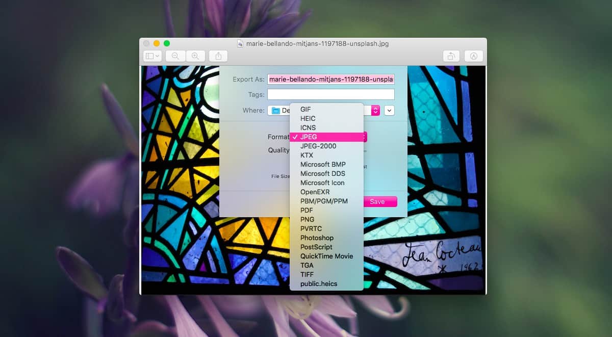 How To Show Export Formats In Preview On MacOS