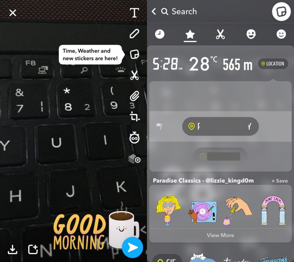 How to tag a location in Snapchat