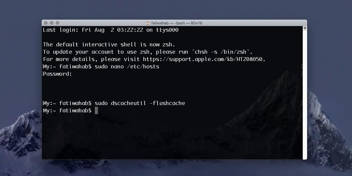 How to block websites on macOS from the hosts file