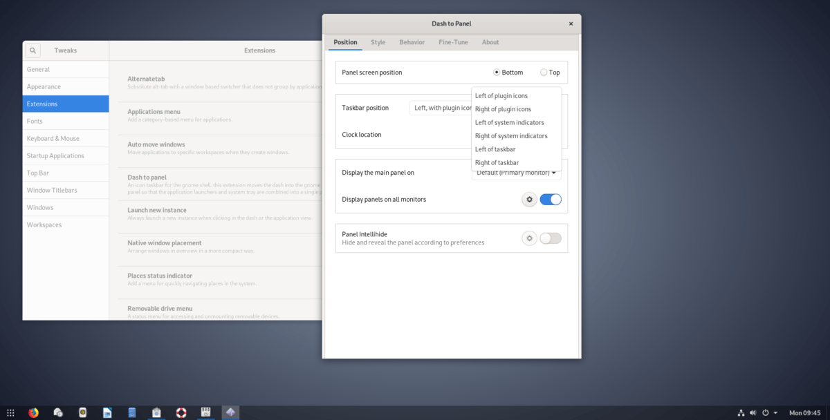 How to use Dash to Panel to make Gnome Shell look like Windows