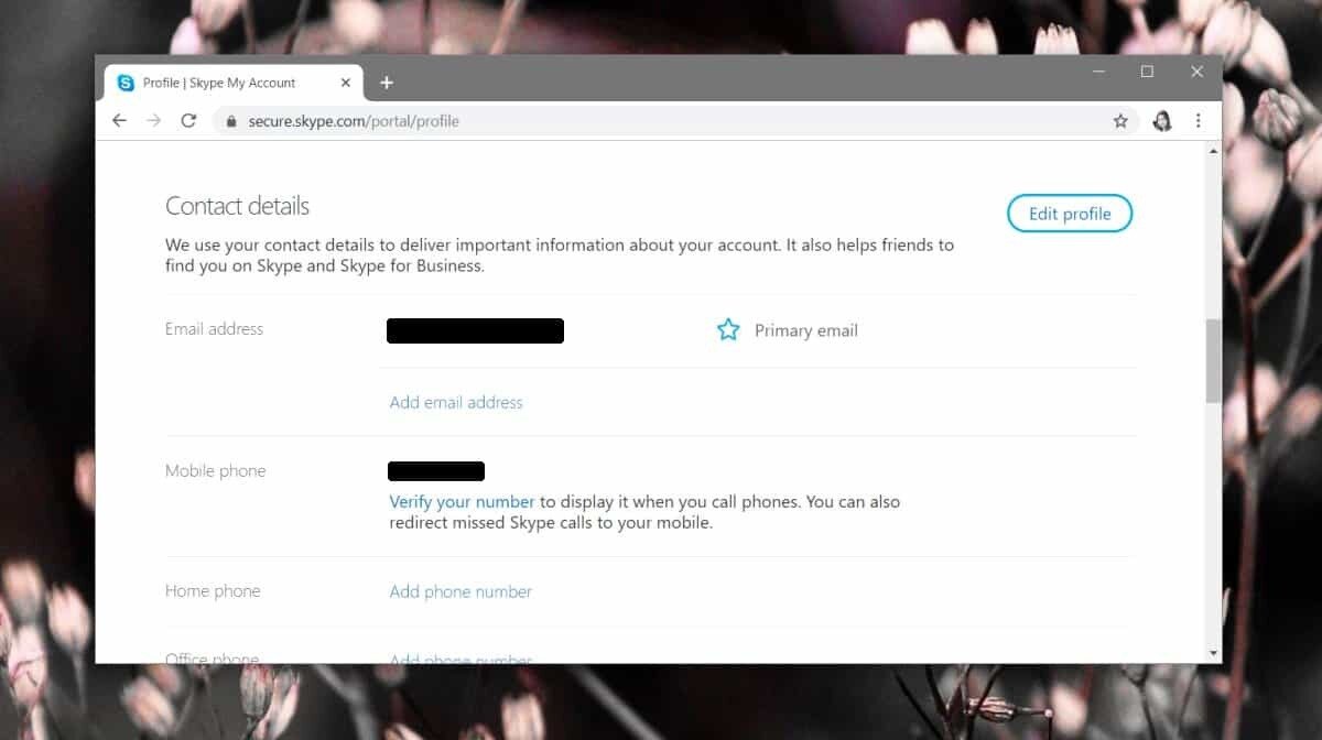 How to change the primary email for a Skype ID