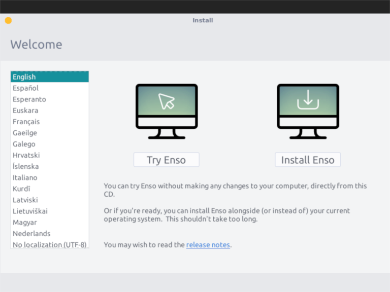 How to install Enso OS