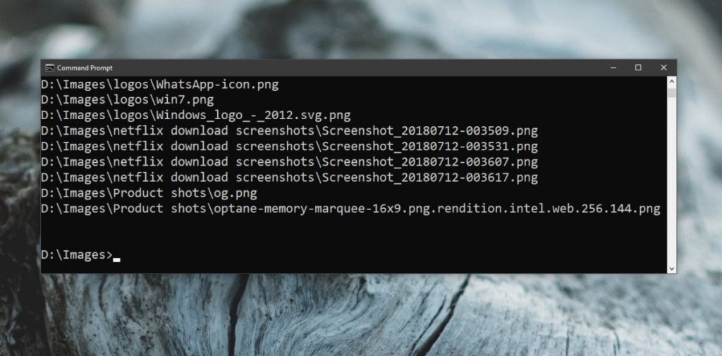 How to search for files and folders from Command Prompt on Windows 10