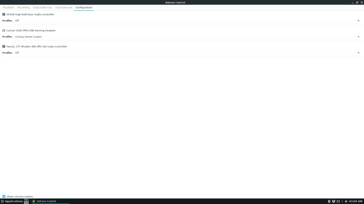 How to switch between speakers and USB gaming headset on Linux