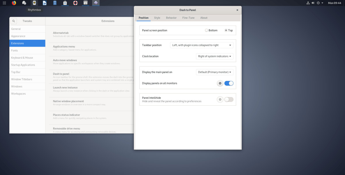 How to use Dash to Panel to make Gnome Shell look like Windows