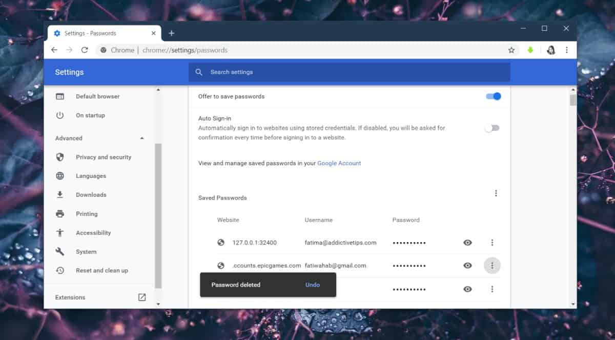 How to update saved passwords in Chrome