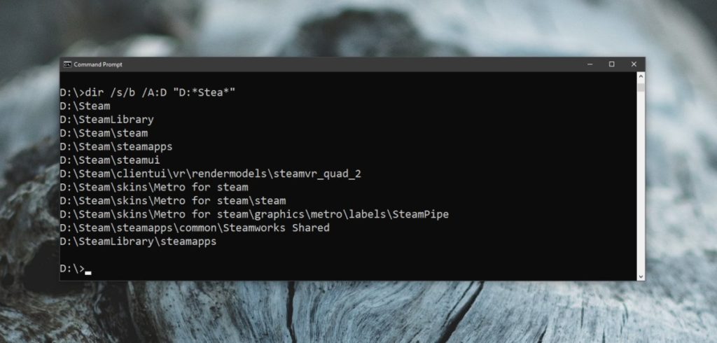 How to search for files and folders from Command Prompt on Windows 10