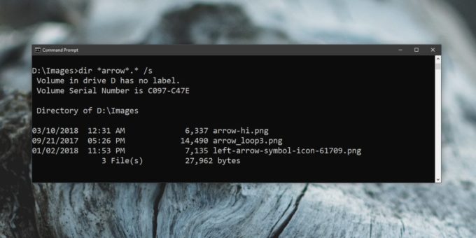 How to search for files and folders from Command Prompt on Windows 10