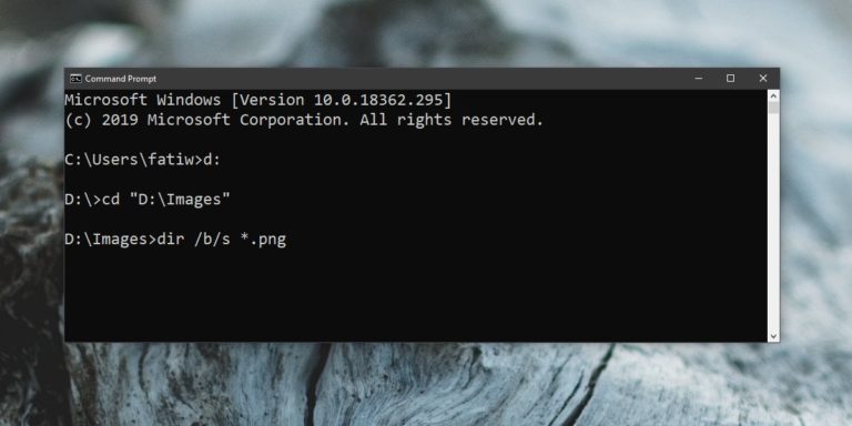How to search for files and folders from Command Prompt on Windows 10