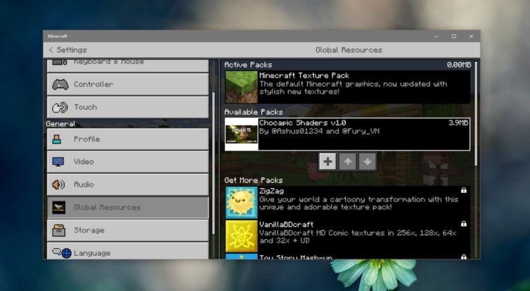 How to install Shaders for Minecraft UWP