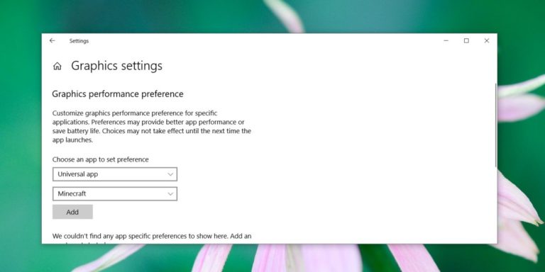 How to force UWP apps to use the GPU on Windows 10