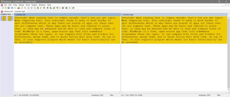 How to compare text on Windows 10