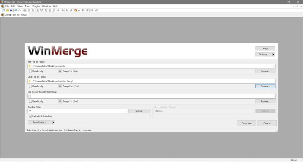 How to compare text on Windows 10