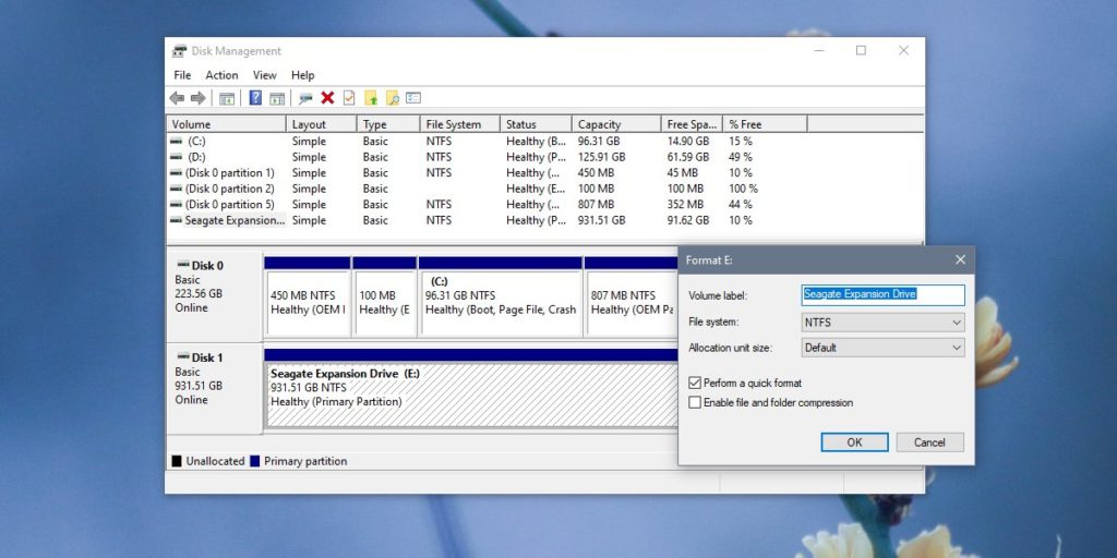 How to change the file system of a drive on Windows 10
