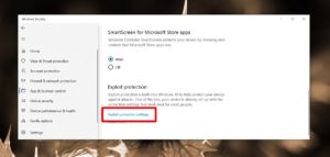 How to exclude an app from Exploit Protection on Windows 10