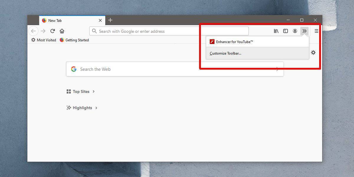 How to hide Firefox add-ons in the overflow menu