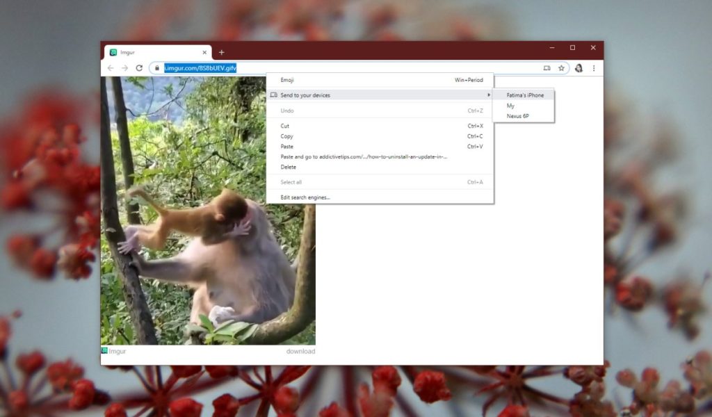 How to send links to connected devices from Chrome