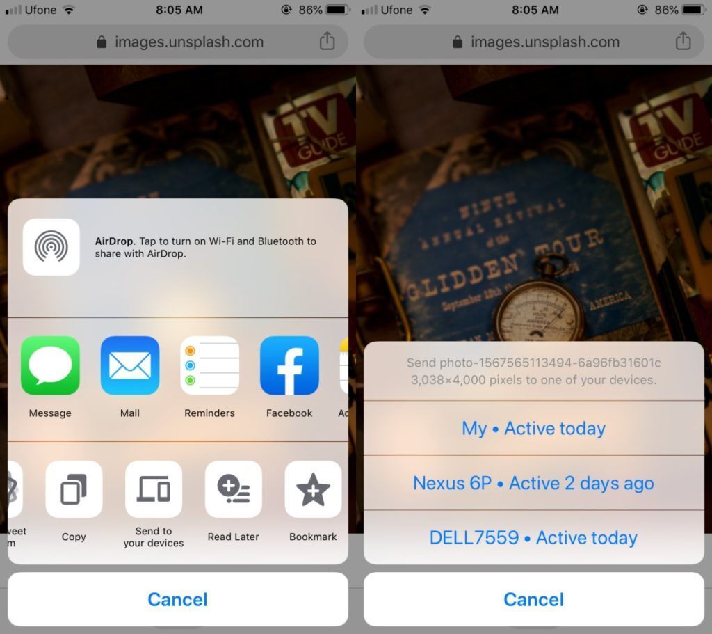 How to send links to connected devices from Chrome