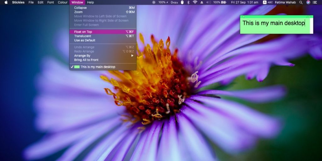How to add text labels to the desktop on macOS