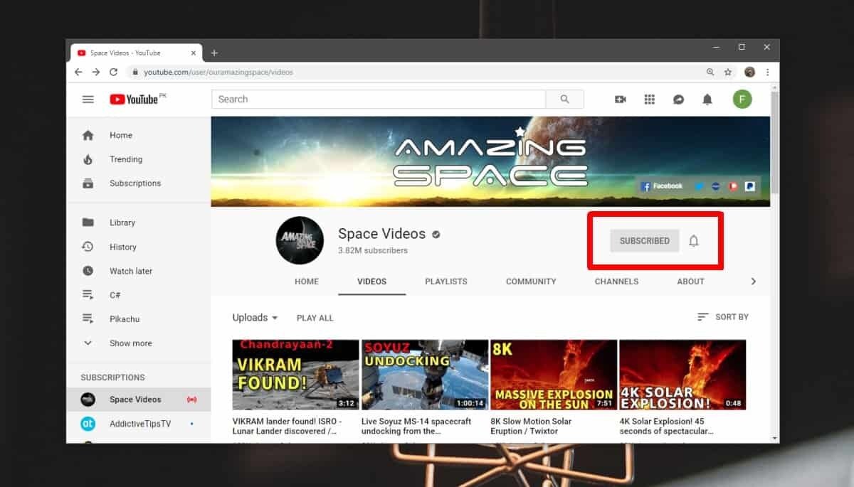 How to set up a YouTube live stream alert for a channel