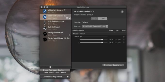 How to output audio to multiple devices on macOS