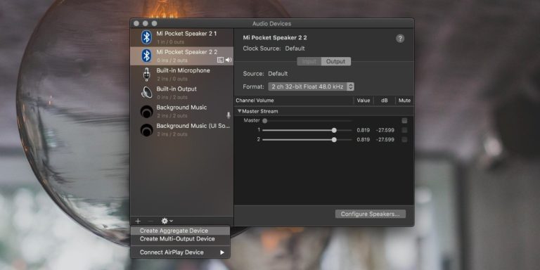 How to output audio to multiple devices on macOS