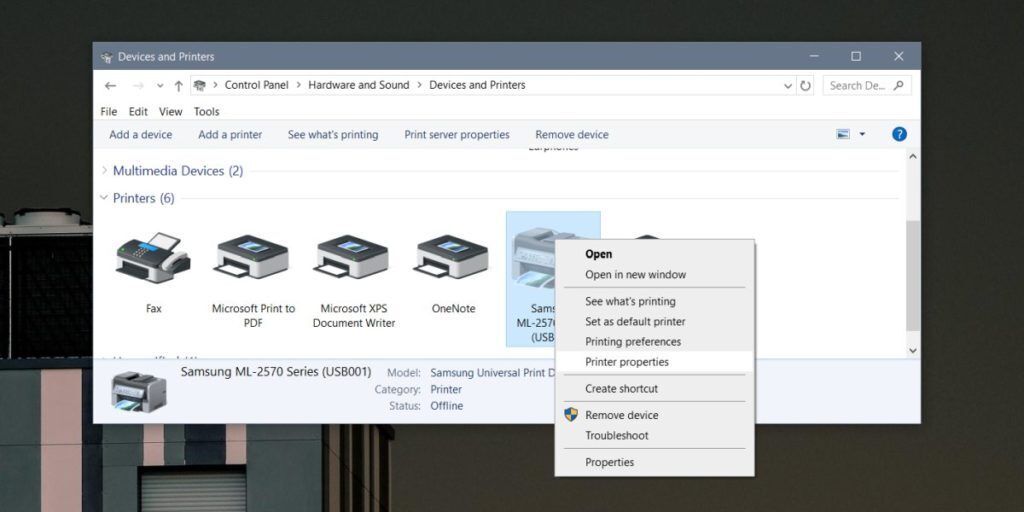 How to fix printer offline on Windows 10