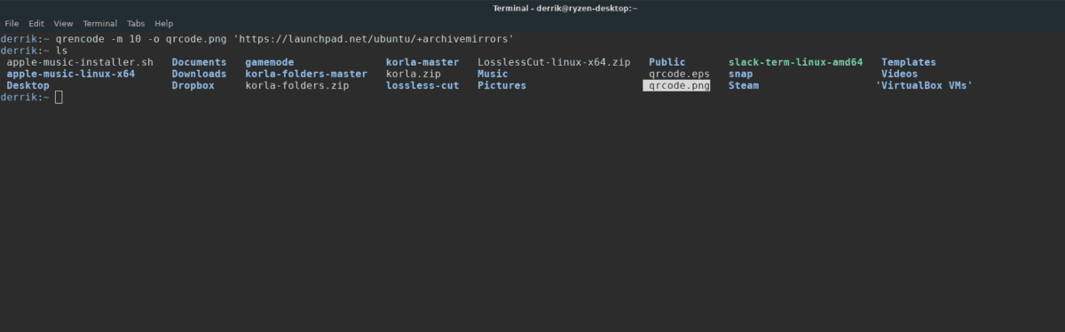 How to generate QR codes on Linux